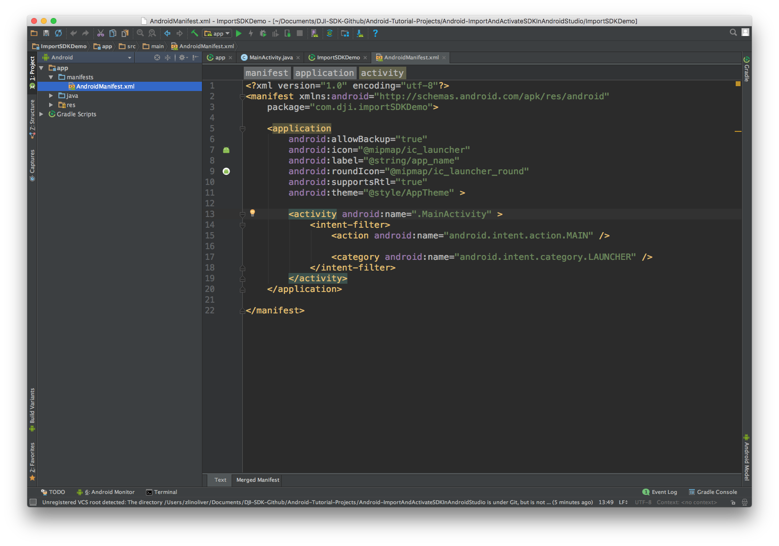 Integrate SDK into Application - DJI Mobile SDK Documentation